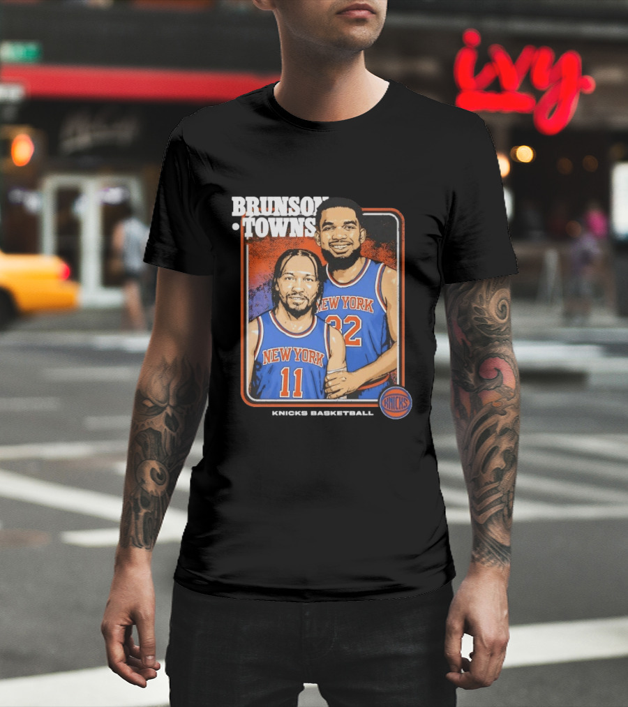 New York Knicks Brunson Towns Stepbrothers 32 11 T-Shirt