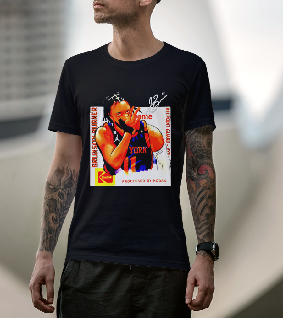 Jalen Brunson Burner New York Kodak #11 Point Guard NYY T-Shirt