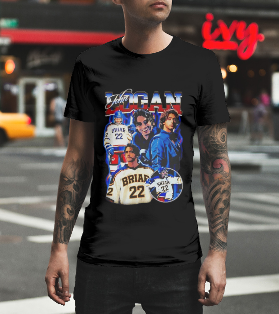 John Logan Briar 22 Hockey Collage T-Shirt