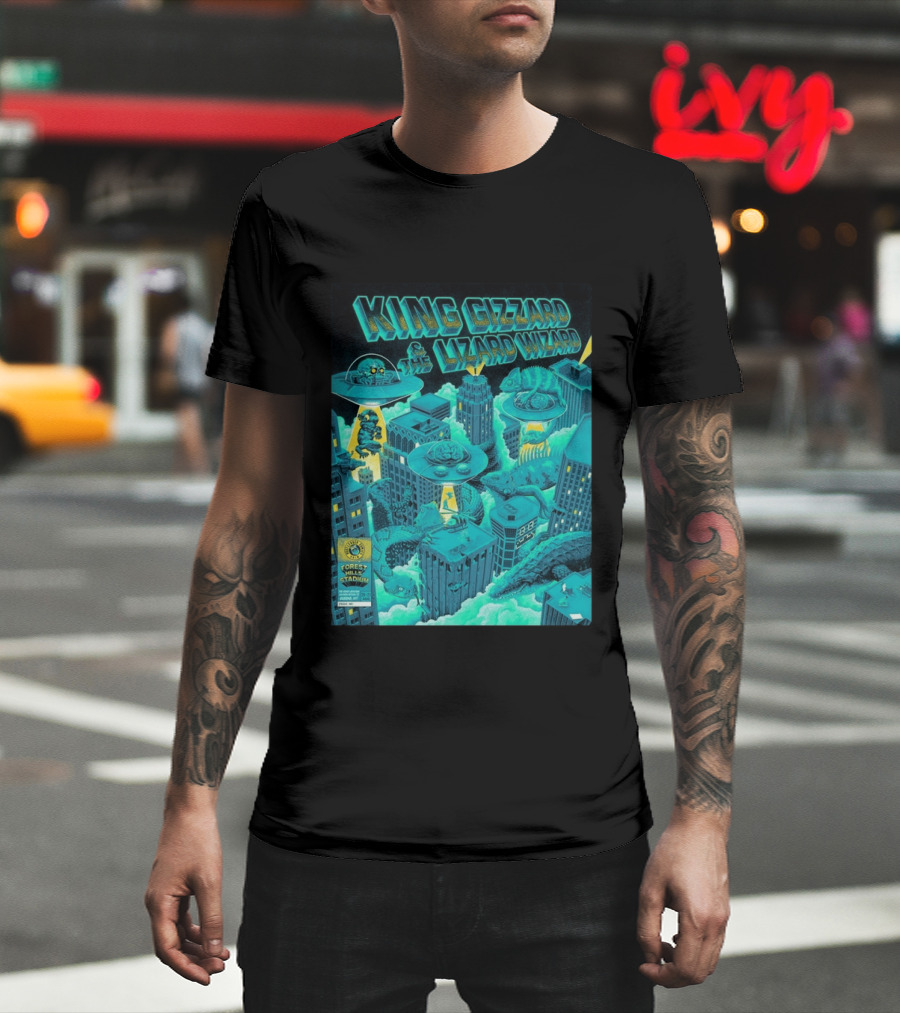 King Gizzard And The Lizard Wizard Forest Hills Stadium New York 2026 Event Reptilians Vs Alienoids August 20 21 T-Shirt