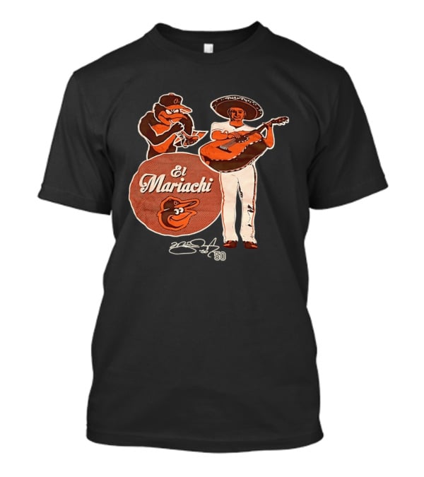 Miguel Gonzalez Baltimore Orioles El Mariachi Guitar Trumpet Player Series 22 50 T-Shirt