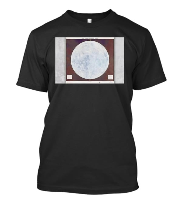 USAF Lunar Reference Mosaic Synodic Hemisphere Moon Globe T-Shirt