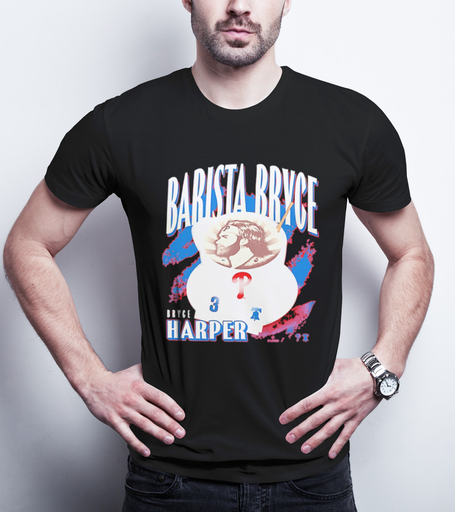Bryce Harper Barista Philadelphia Phillies Player 3 T-Shirt