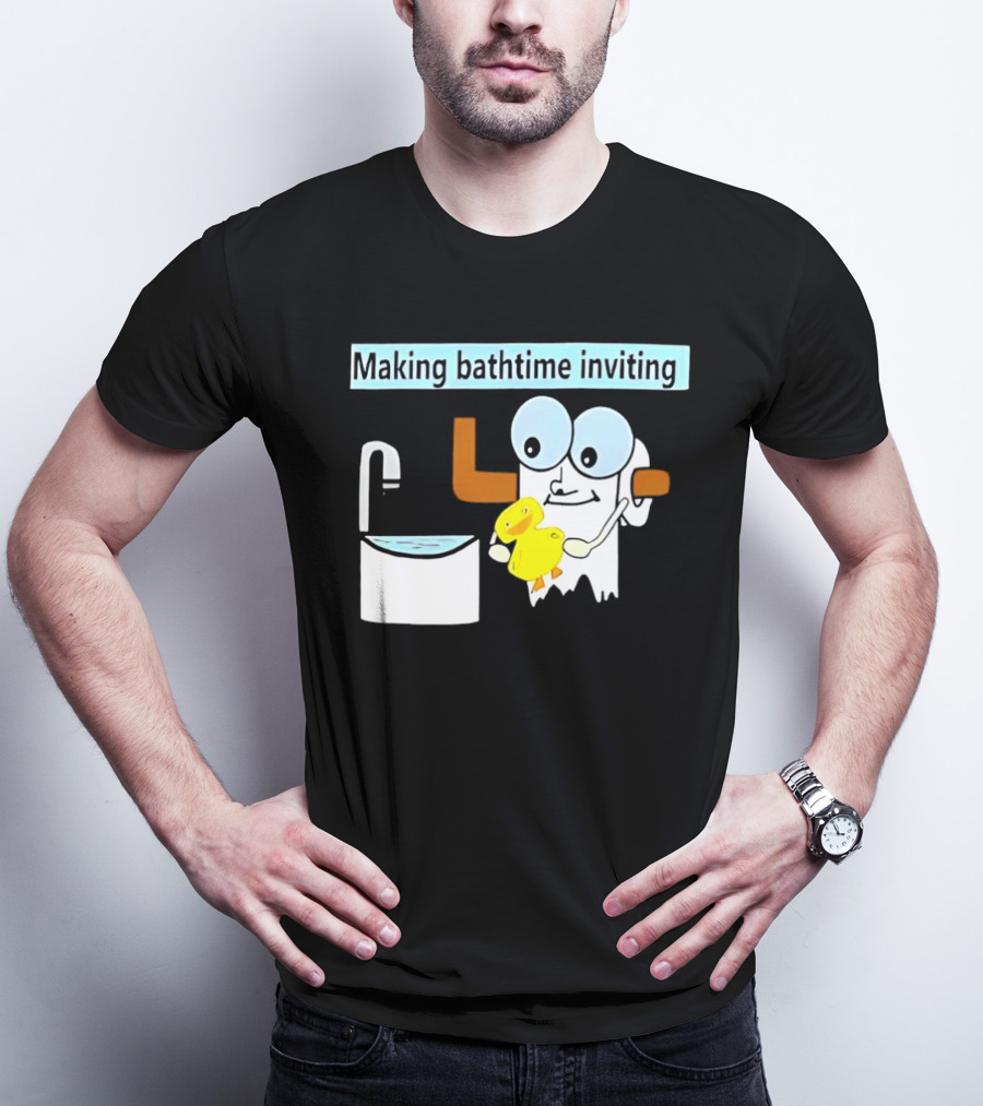 Making Bathtime Inviting No Face Spirited Away Rubber Duck Bathhouse T-Shirt