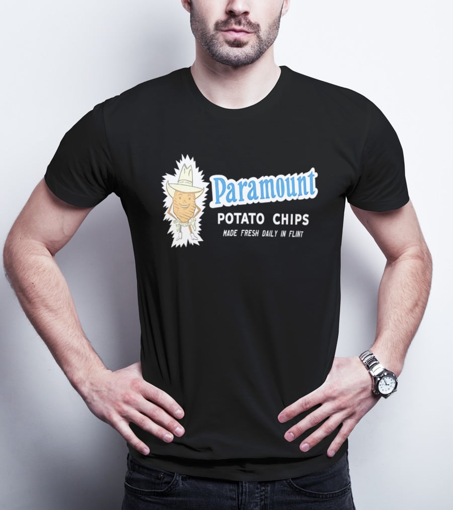 Paramount Potato Chips Made Fresh Daily In Flint Cowboy T-Shirt