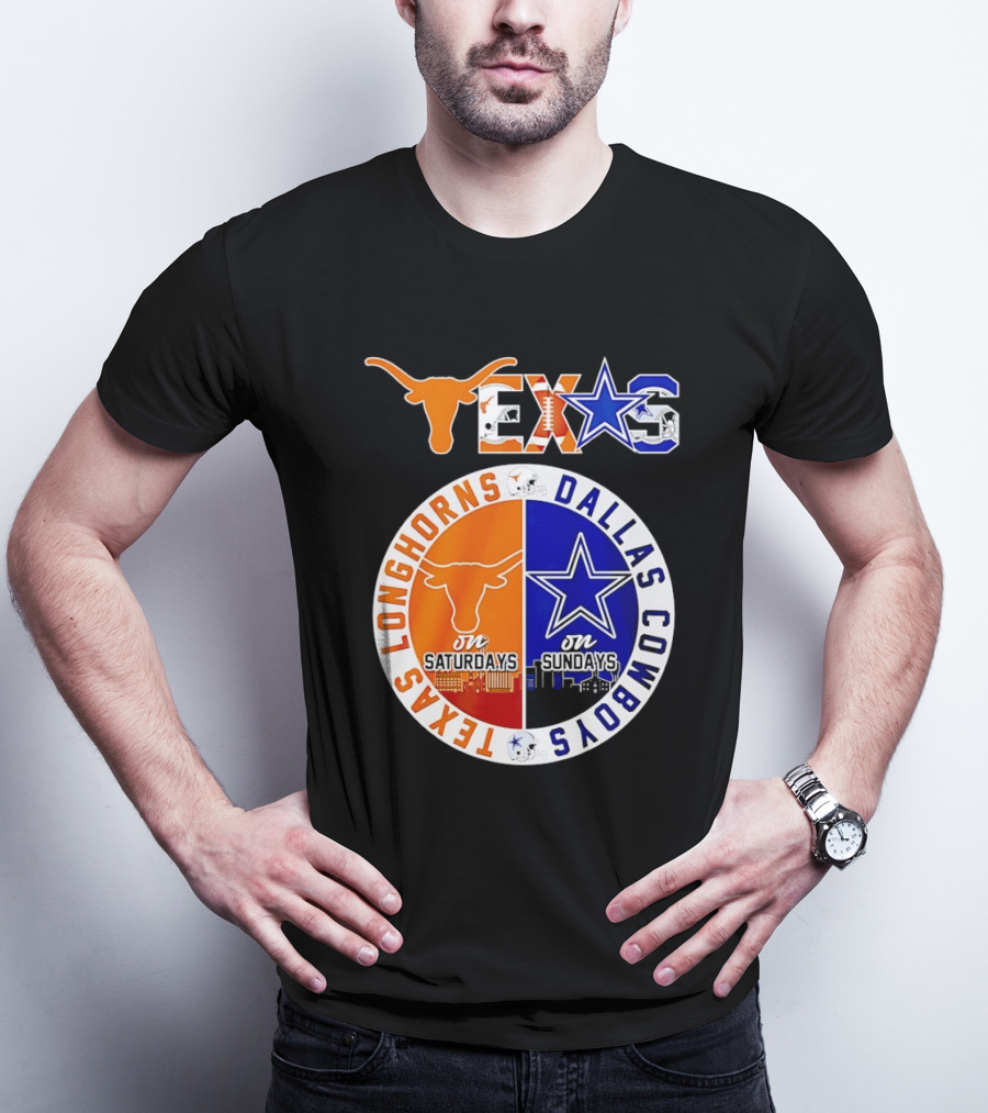 Texas Longhorns Dallas Cowboys Game Day Weekend Saturdays Sundays T-Shirt