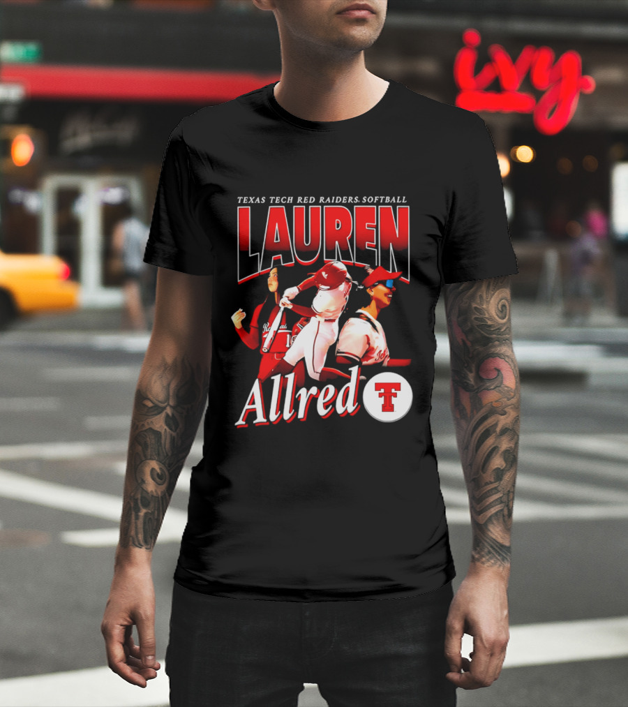 Texas Tech Red Raiders Softball Lauren Allred Team T-Shirt