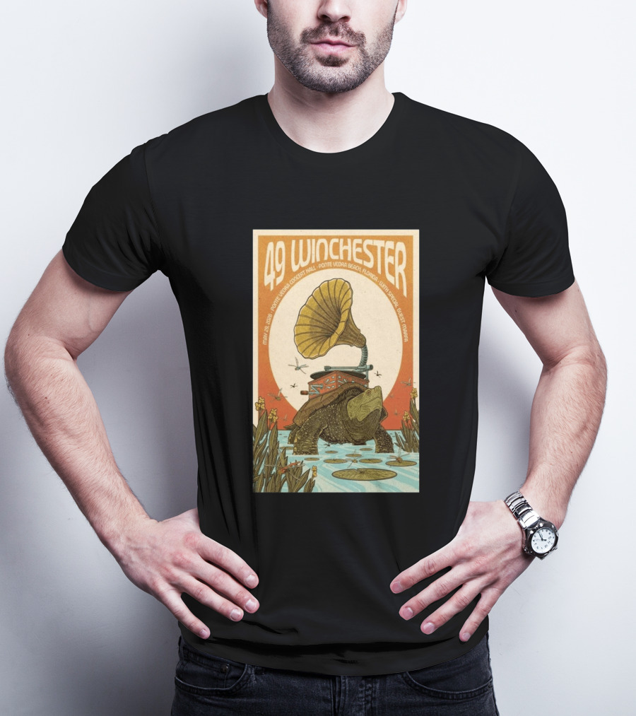 49 Winchester May 29 2026 Ponte Vedra Concert Hall Florida Vintage Phonograph Tortoise T-Shirt