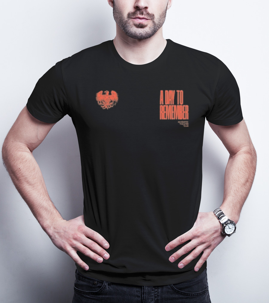 A Day To Remember Reassembled The Acoustic Theater Tour Orange Heart T-Shirt