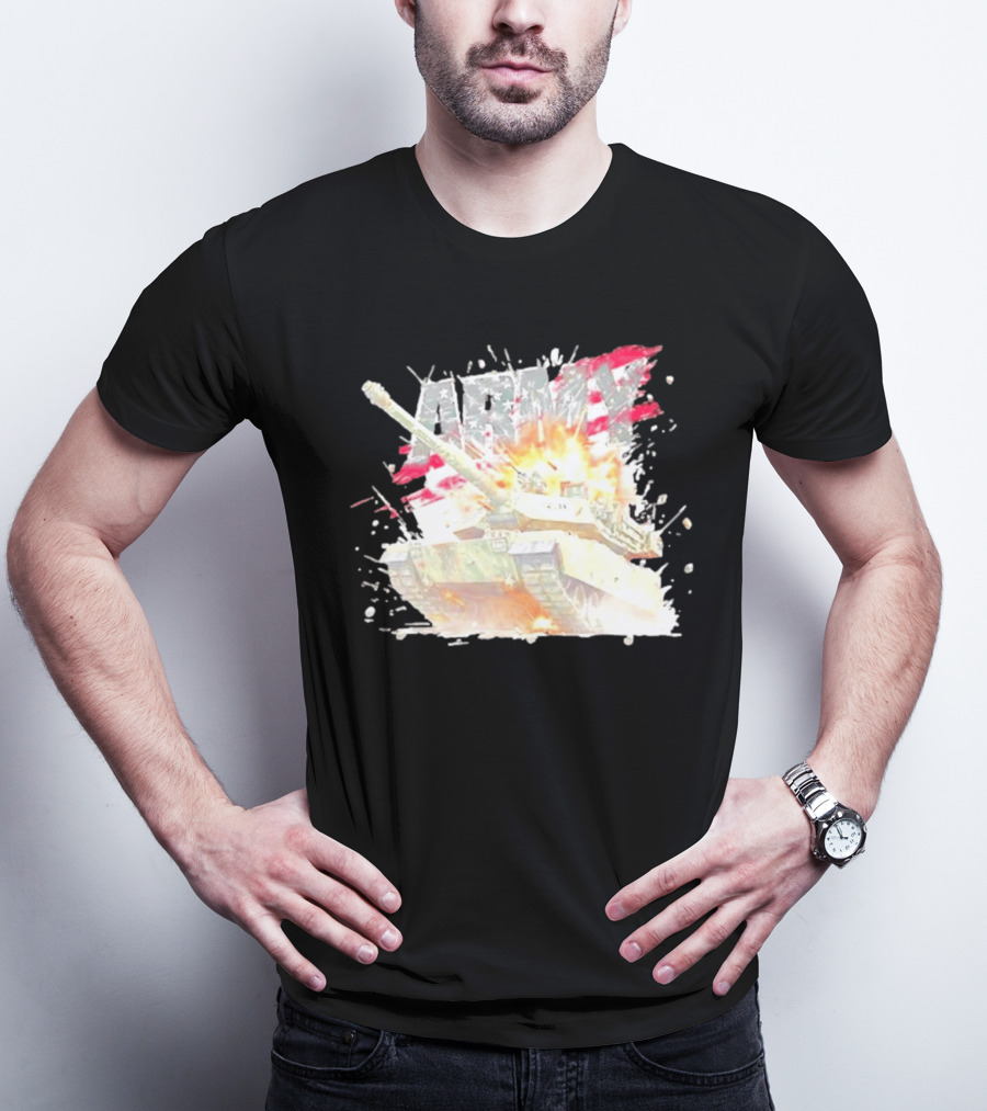 America Army M1 Abrams Tank Explosion T-Shirt