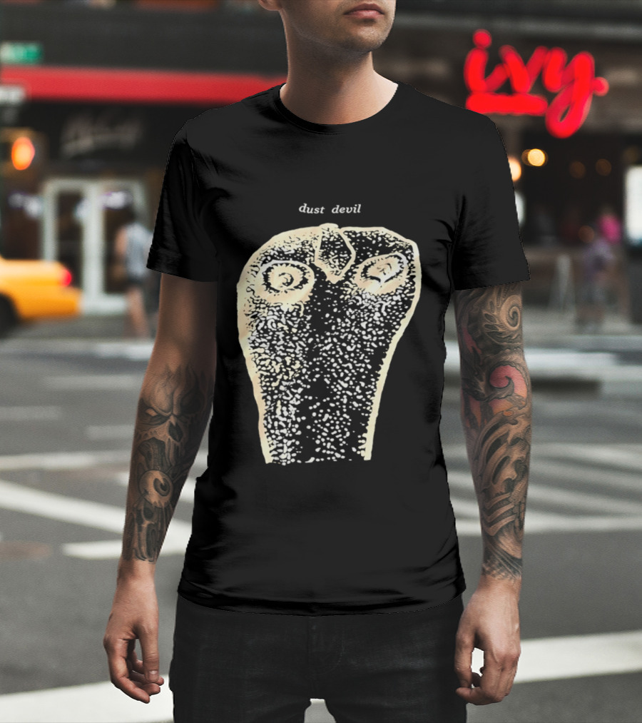 Dust Devil Abstract Face Design In Earthy Tones T-Shirt