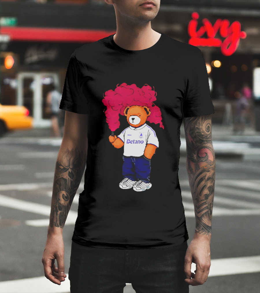 Betano FC Pickles Bears Character Holding Red Smoke T-Shirt