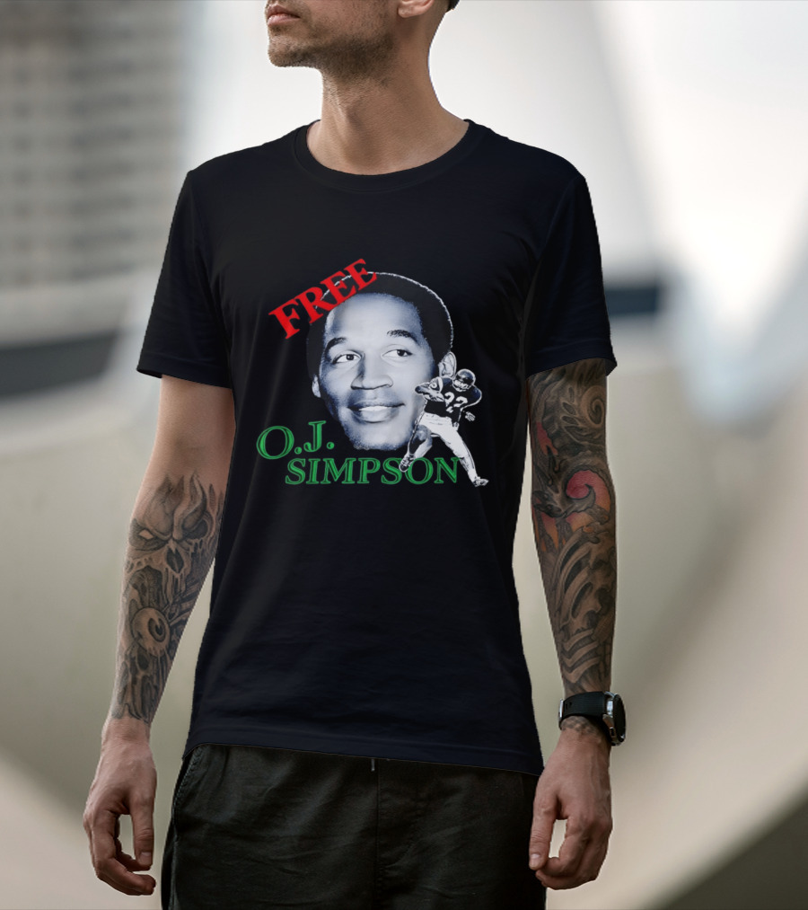 Free OJ Simpson 22 Football NFL Buffalo Team T-Shirt