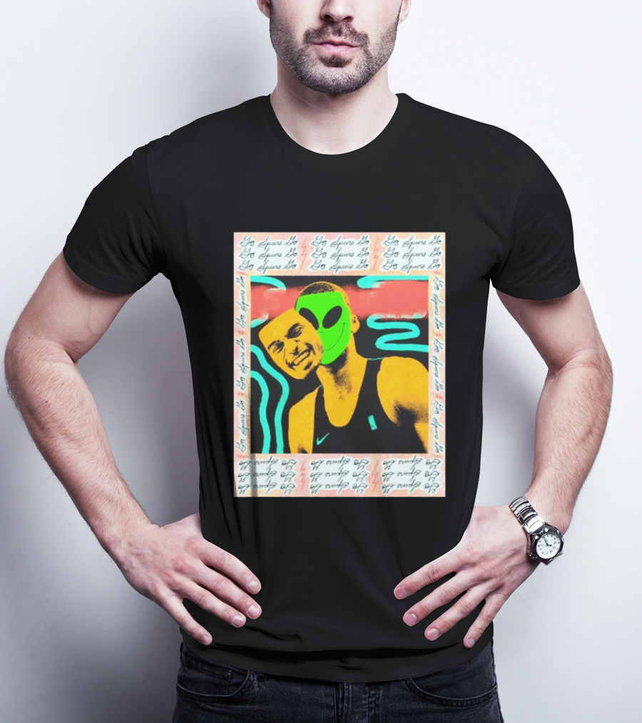 Go Spurs Go Alien Victor Wemby Mask San Antonio Spurs T-Shirt
