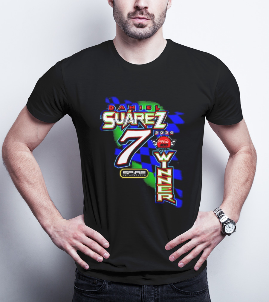 Daniel Suarez NASCAR Coca Cola Number 7 Winner 2026 T-Shirt