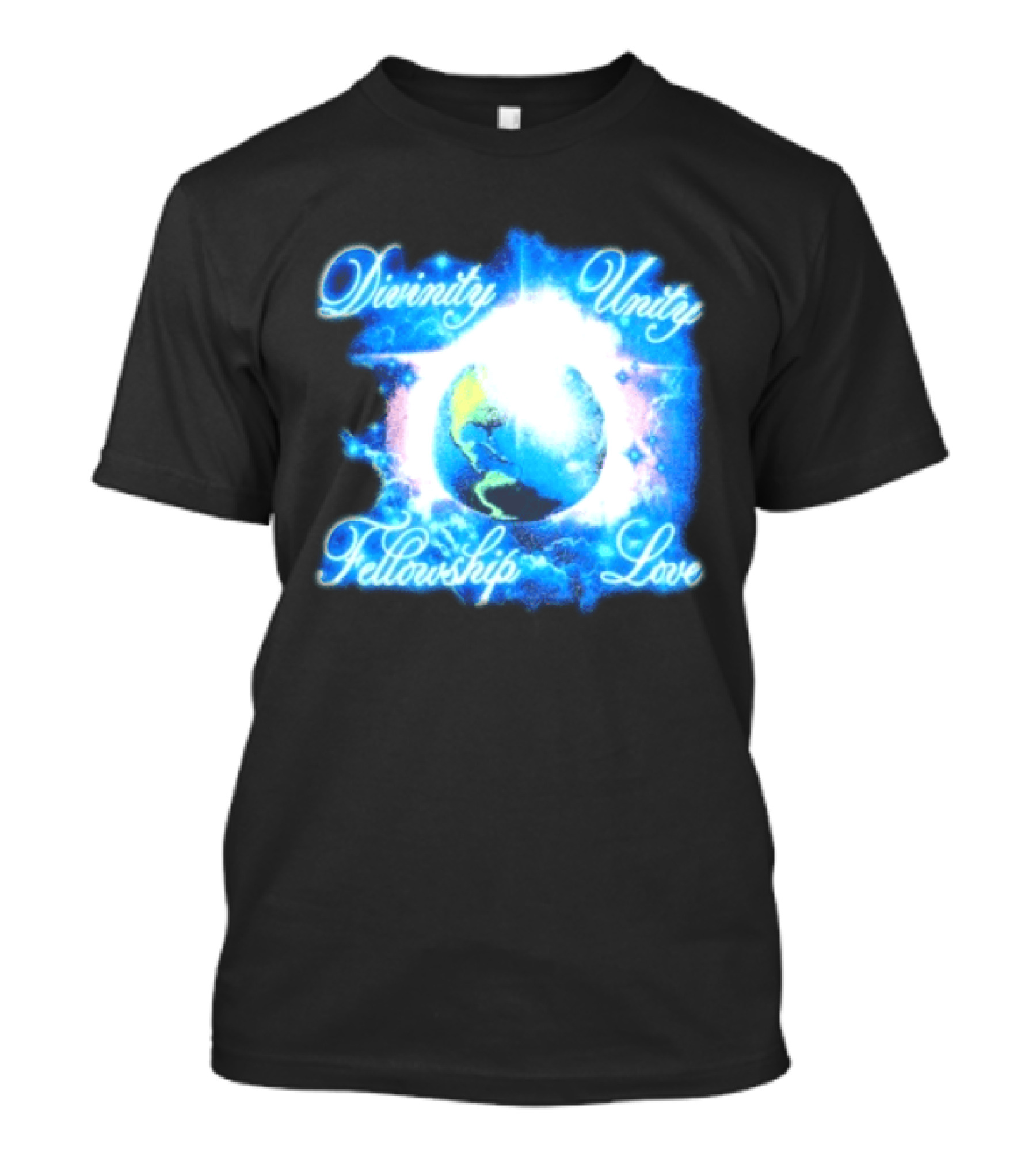 Divinity Unity Fellowship Love Earth Glow T-Shirt