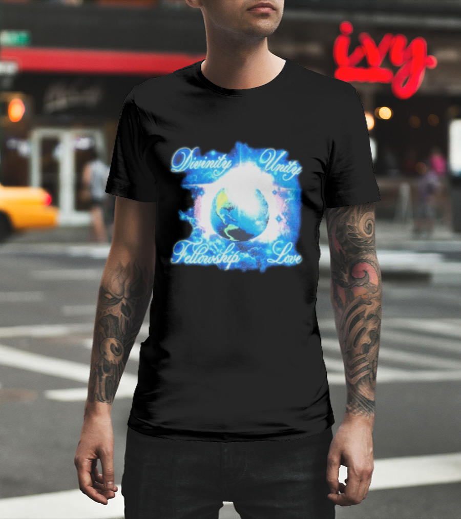Divinity Unity Fellowship Love Earth Glow T-Shirt