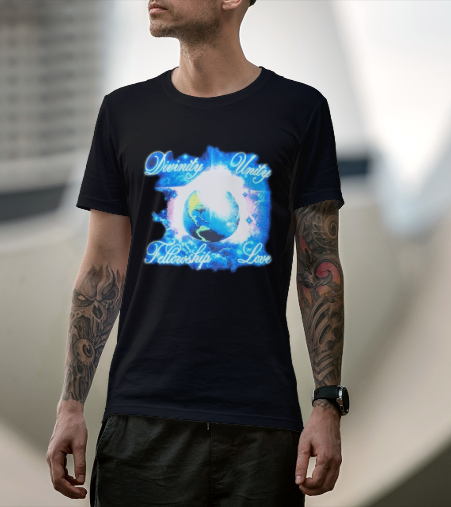 Divinity Unity Fellowship Love Earth Glow T-Shirt