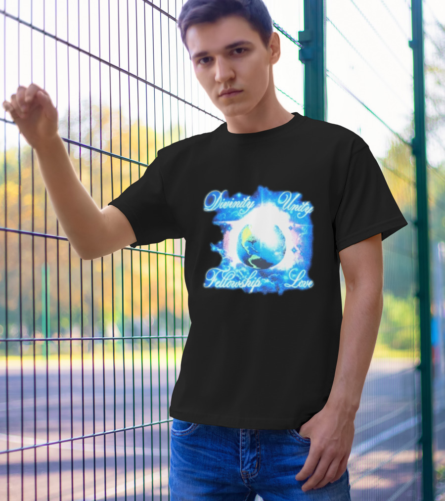 Divinity Unity Fellowship Love Earth Glow T-Shirt
