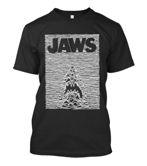 Jaws Unknown Pleasures Album Cover Mashup T-Shirt