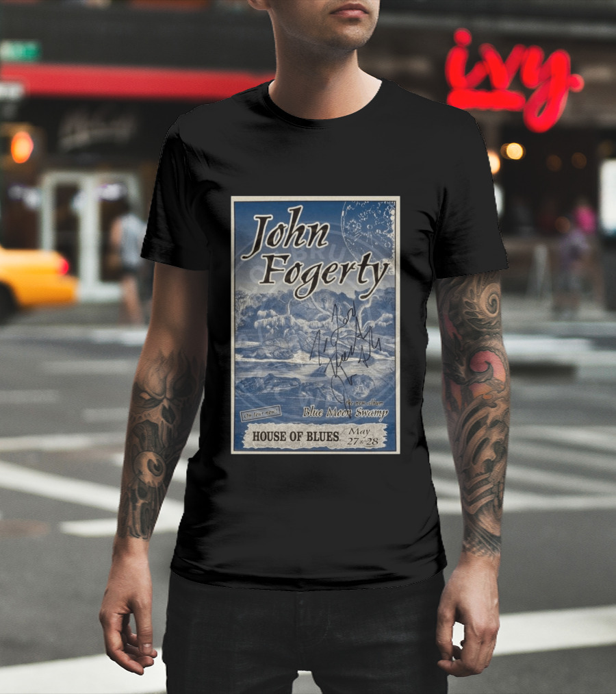 John Fogerty Blue Moon Swamp Tour House Of Blues May 27 28 2026 T-Shirt