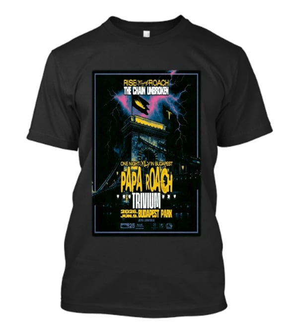 Papa Roach Trivium Live Budapest Park June 09 2026 The Chain Unbroken Concert T-Shirt