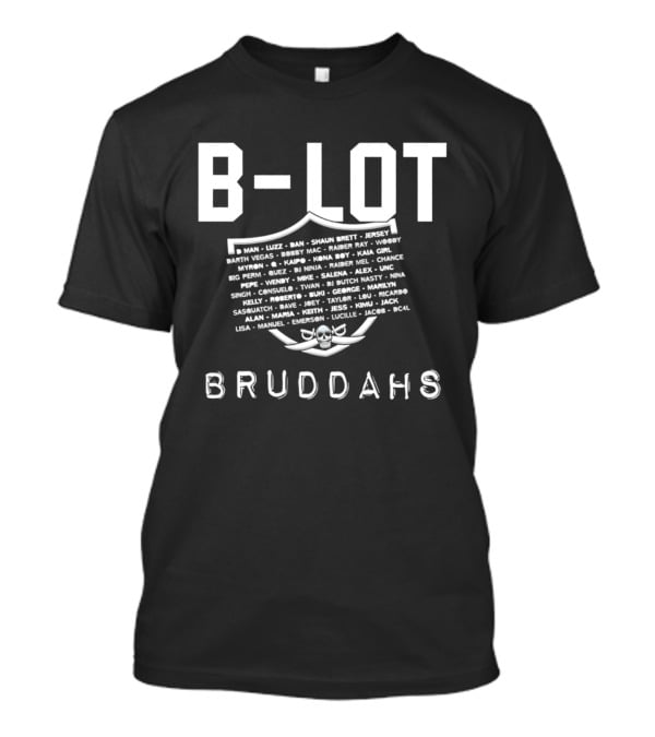 Las Vegas Raiders B Lot Bruddahs DJ Midas Sean Brett DJ Jersey Players Names T-Shirt