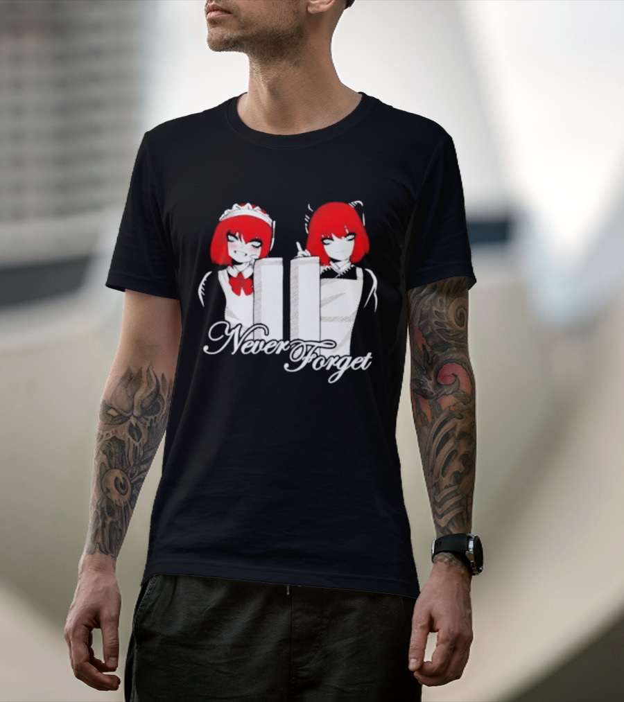 Maid Anime 9 11 Twin Towers Never Forget T-Shirt