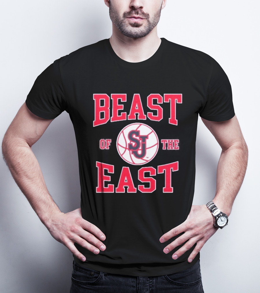 St. Johns Red Storm Beast Of The East Basketball SJ T-Shirt