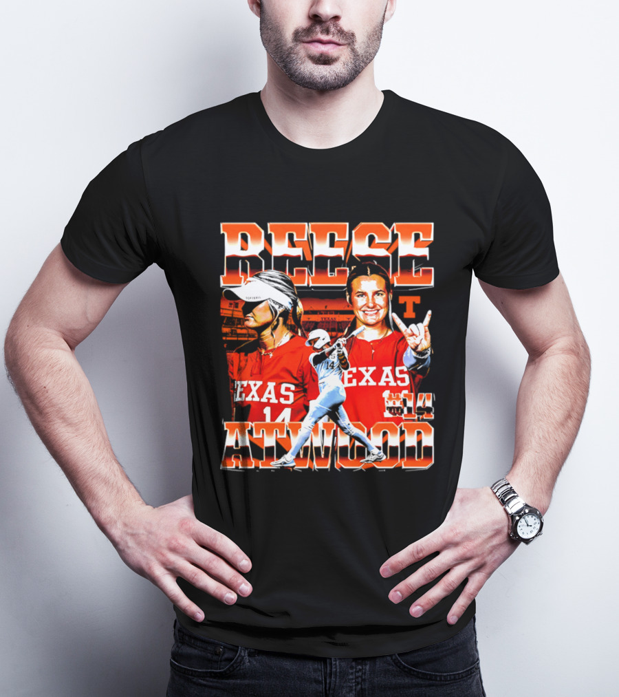 Texas Longhorns Softball Reese Atwood Player 14 Collage T-Shirt