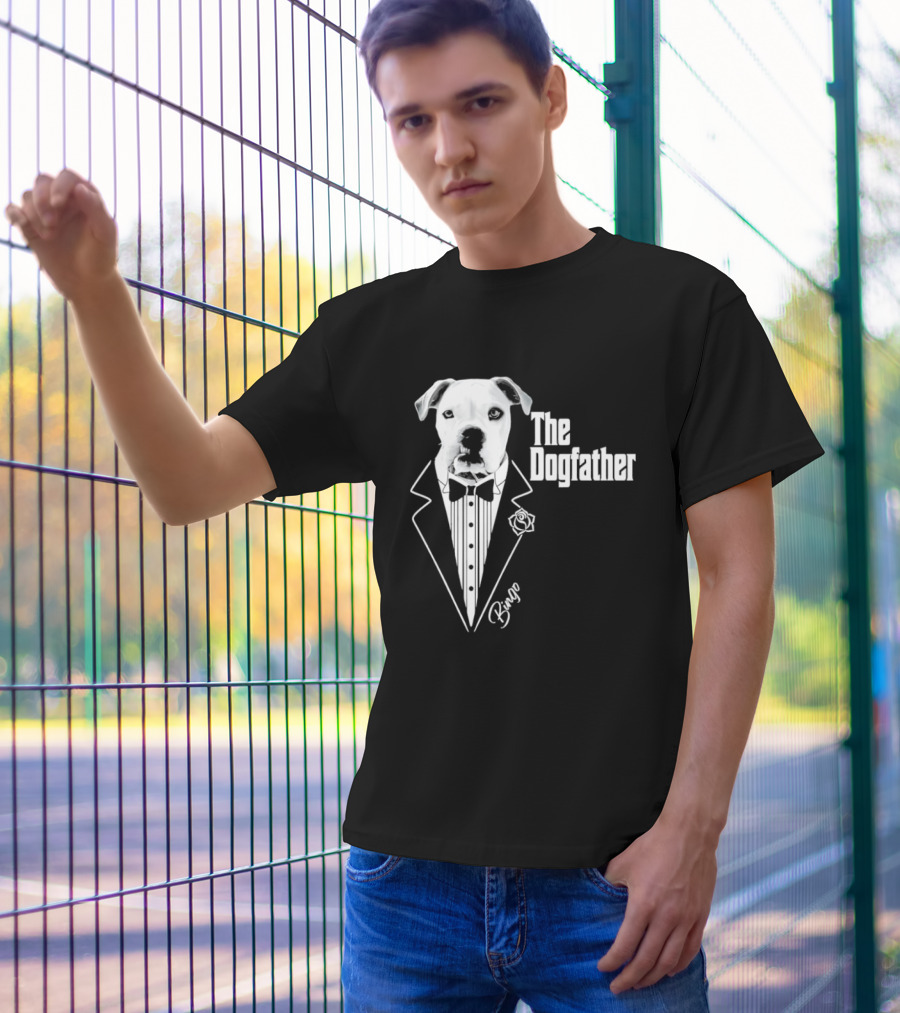 The Dogfather Bingo Tuxedo Bow Tie Rose Godfather Movie Pet Owner T-Shirt