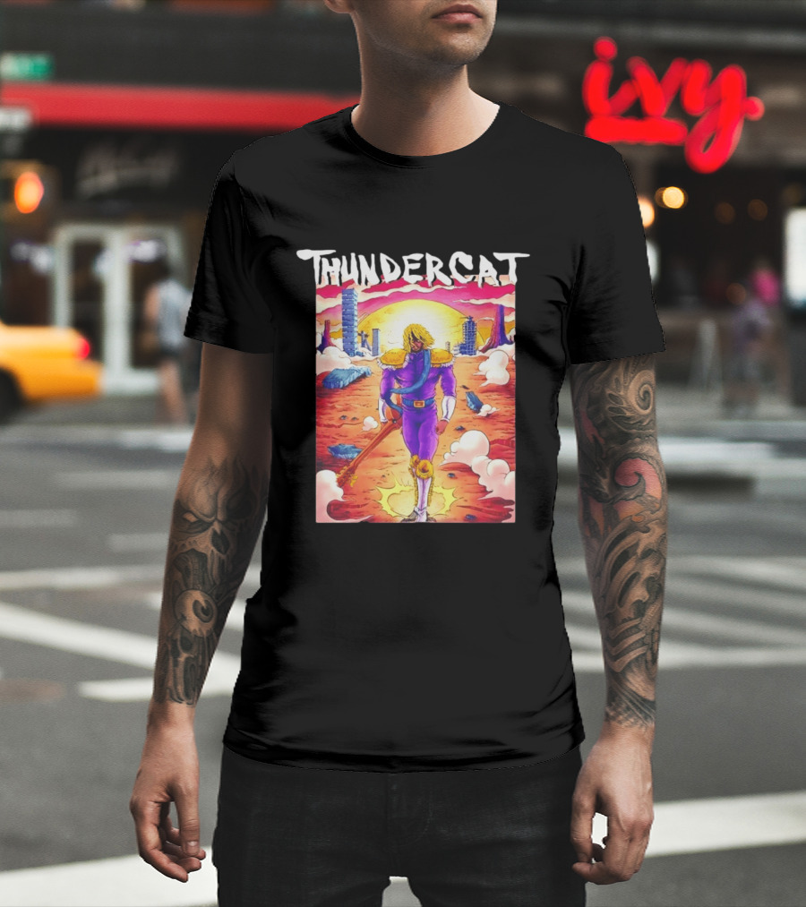Thundercat It Is What It Is Tour 2021 Futuristic Warrior Desert Scene T-Shirt