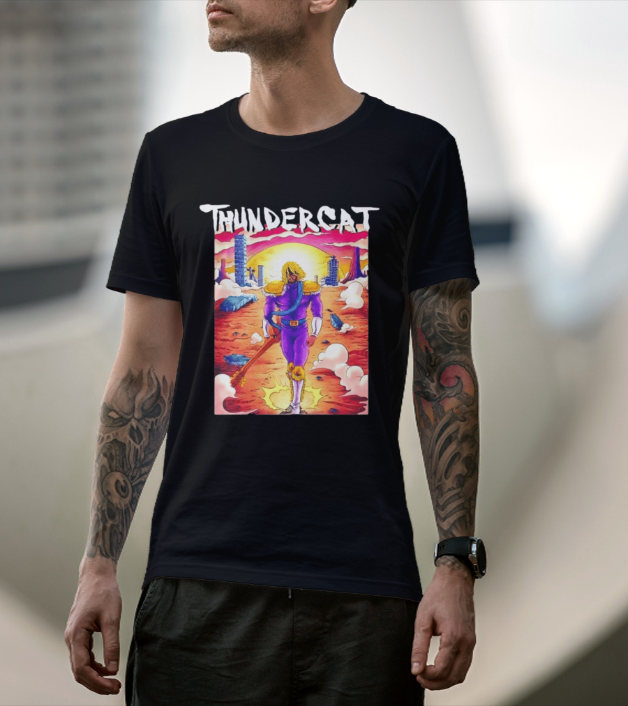 Thundercat It Is What It Is Tour 2021 Futuristic Warrior Desert Scene T-Shirt