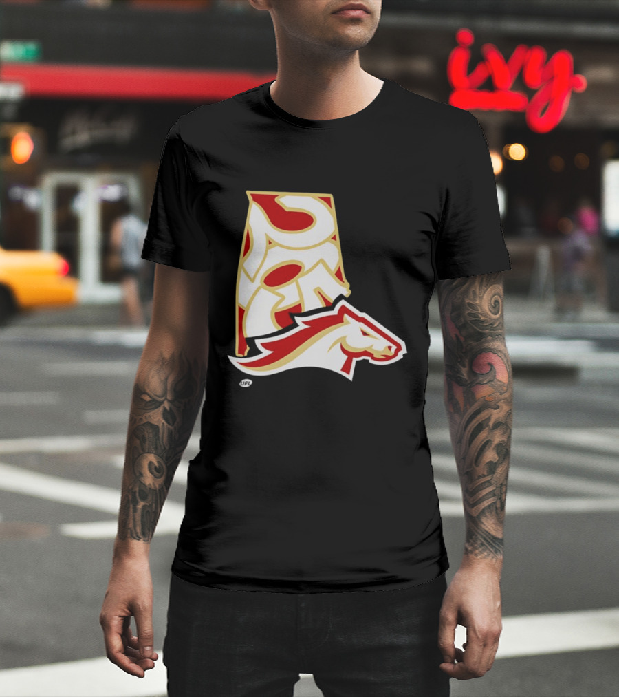 Arkansas Razorbacks Map Logo With Horsehead T-Shirt