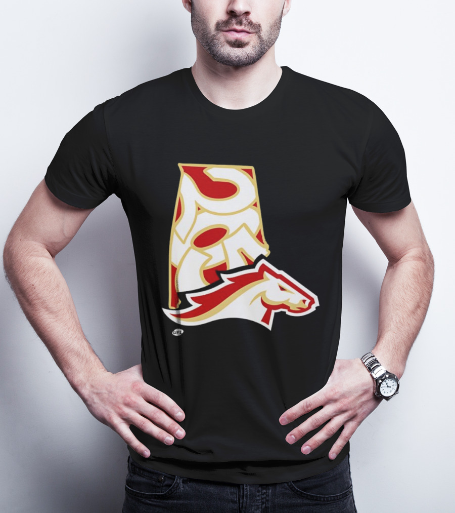 Arkansas Razorbacks Map Logo With Horsehead T-Shirt