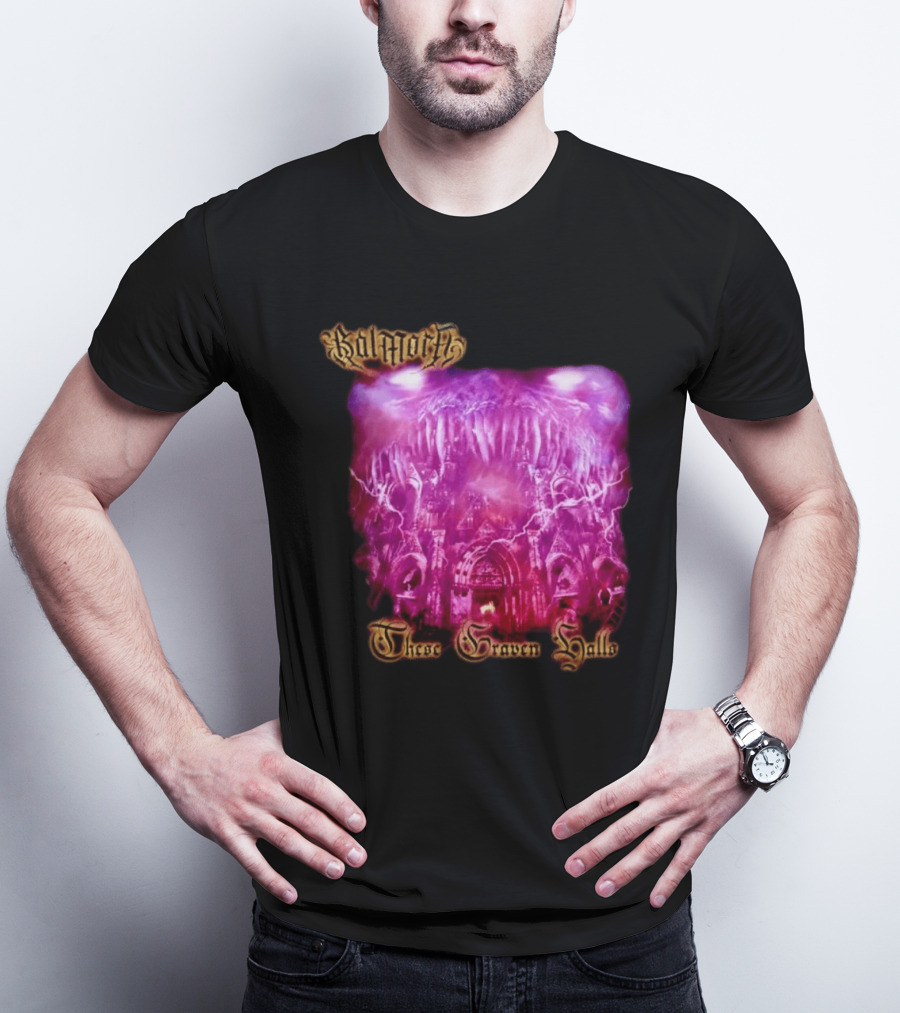 Balmorth These Graven Halls Gothic Purple Cathedral Fantasy T-Shirt