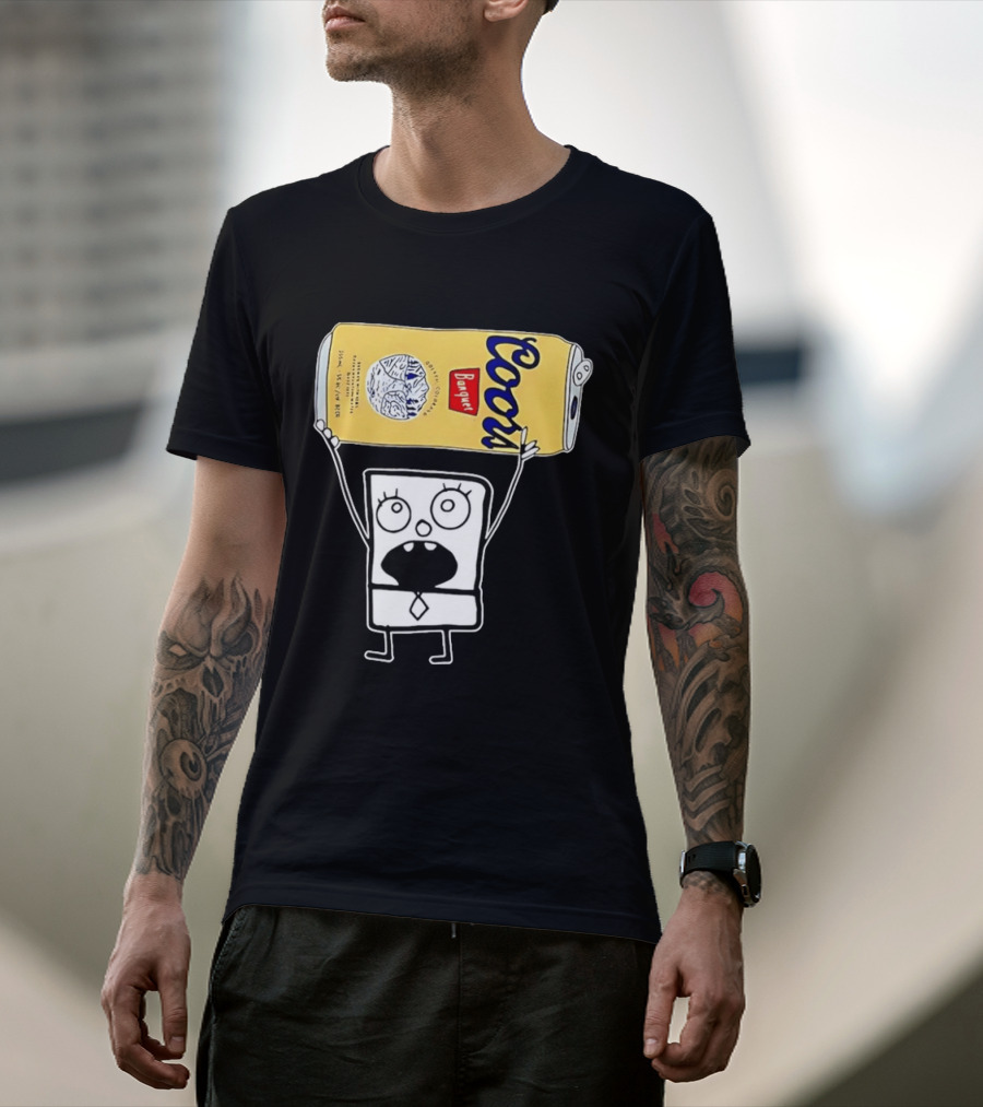 Coors Banquet Blocky Comic 355mL 5 Alc Vol Golden Colorado ESTD 1873 Refreshing T-Shirt