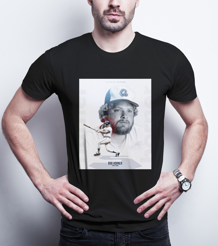 Atlanta Braves Bob Horner 1957 2026 Vintage Baseball T-Shirt