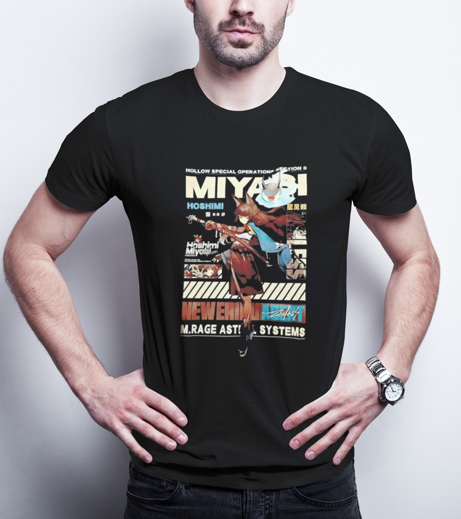 Hollow Special Operations Section 6 Miyabi Hoshimi Rage Ast System Never Ending Shift T-Shirt