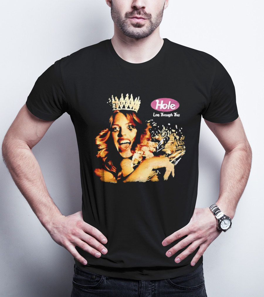 Courtney Love Hole Live Through This 1994 Alternative Rock Album Cover T-Shirt