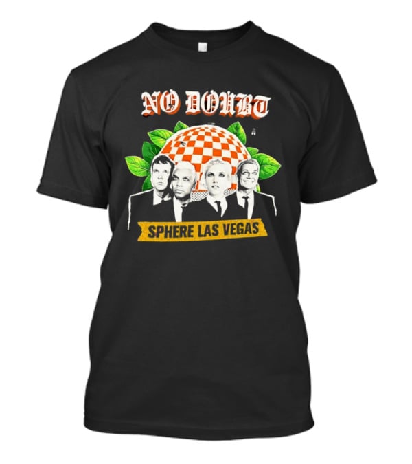 No Doubt Sphere Las Vegas Checkered Umbrella Band Members And Leaves T-Shirt