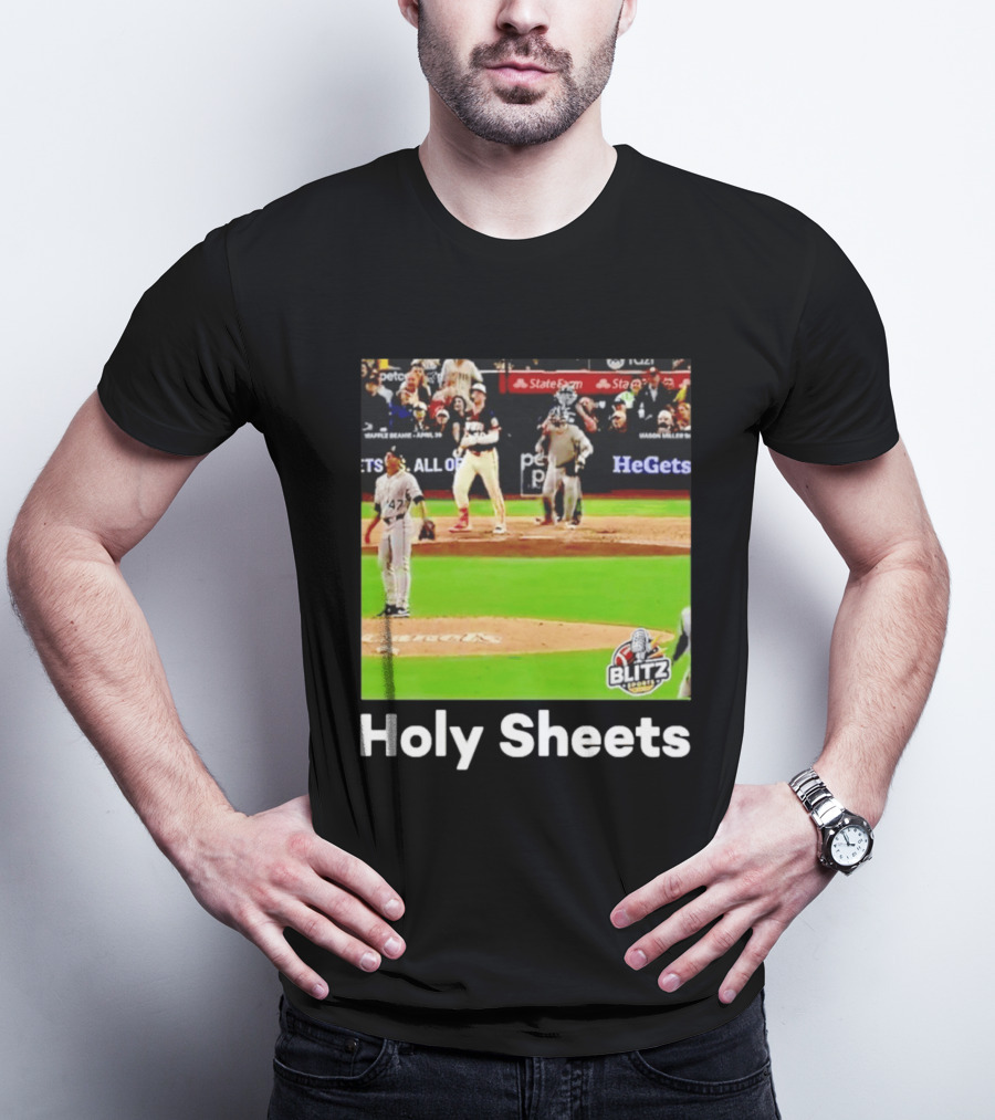 Padres Blitz Baseball Holy Sheets Petco Park T-Shirt