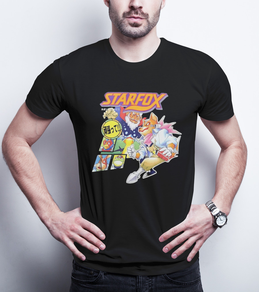 Starfox Japanese Kanji Manga Style Characters T-Shirt