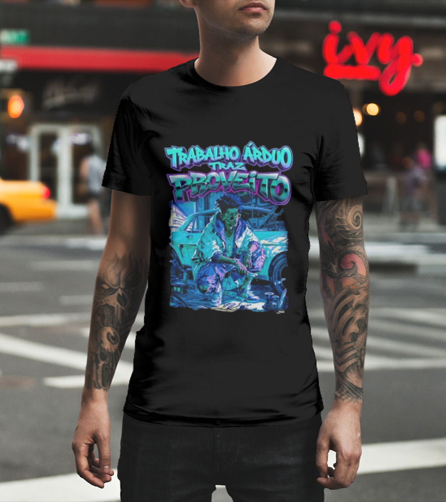 Trabalho Árduo Traz Proveito Neon T-Shirt