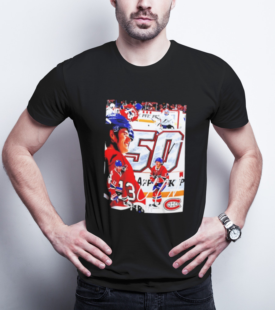 Montreal Canadiens Cole Caufield 50 Goals Celebration 2026 T-Shirt