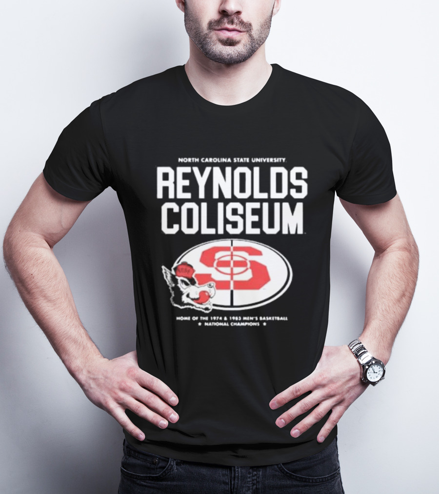 NC State University Reynolds Coliseum Home Of 1983 NCAA Men's Basketball Champions T-Shirt