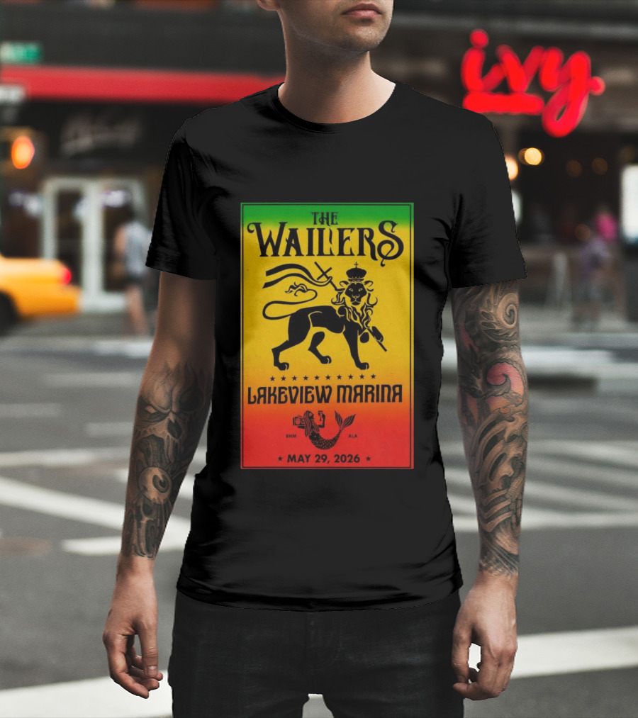 The Wailers Lakeview Marina Birmingham AL May 29 2026 Lion And Mermaid T-Shirt
