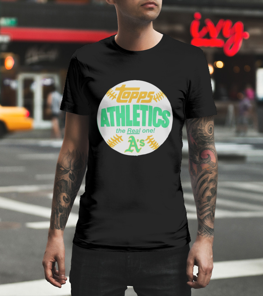 Topps Athletics The Real One A's Baseball T-Shirt