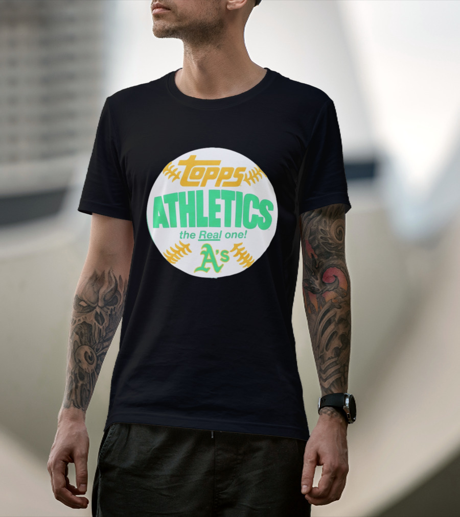 Topps Athletics The Real One A's Baseball T-Shirt