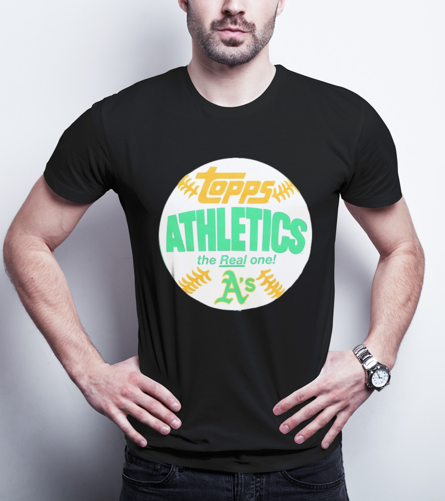 Topps Athletics The Real One A's Baseball T-Shirt